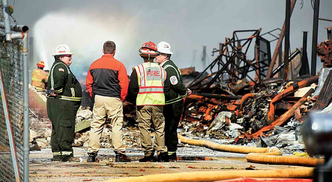 Gov. Justice tours site of fire at former Ames plant | News, Sports ...